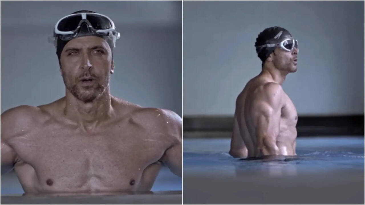 War 2 star Hrithik Roshan showcases his chiseled body at the age of 51 ...