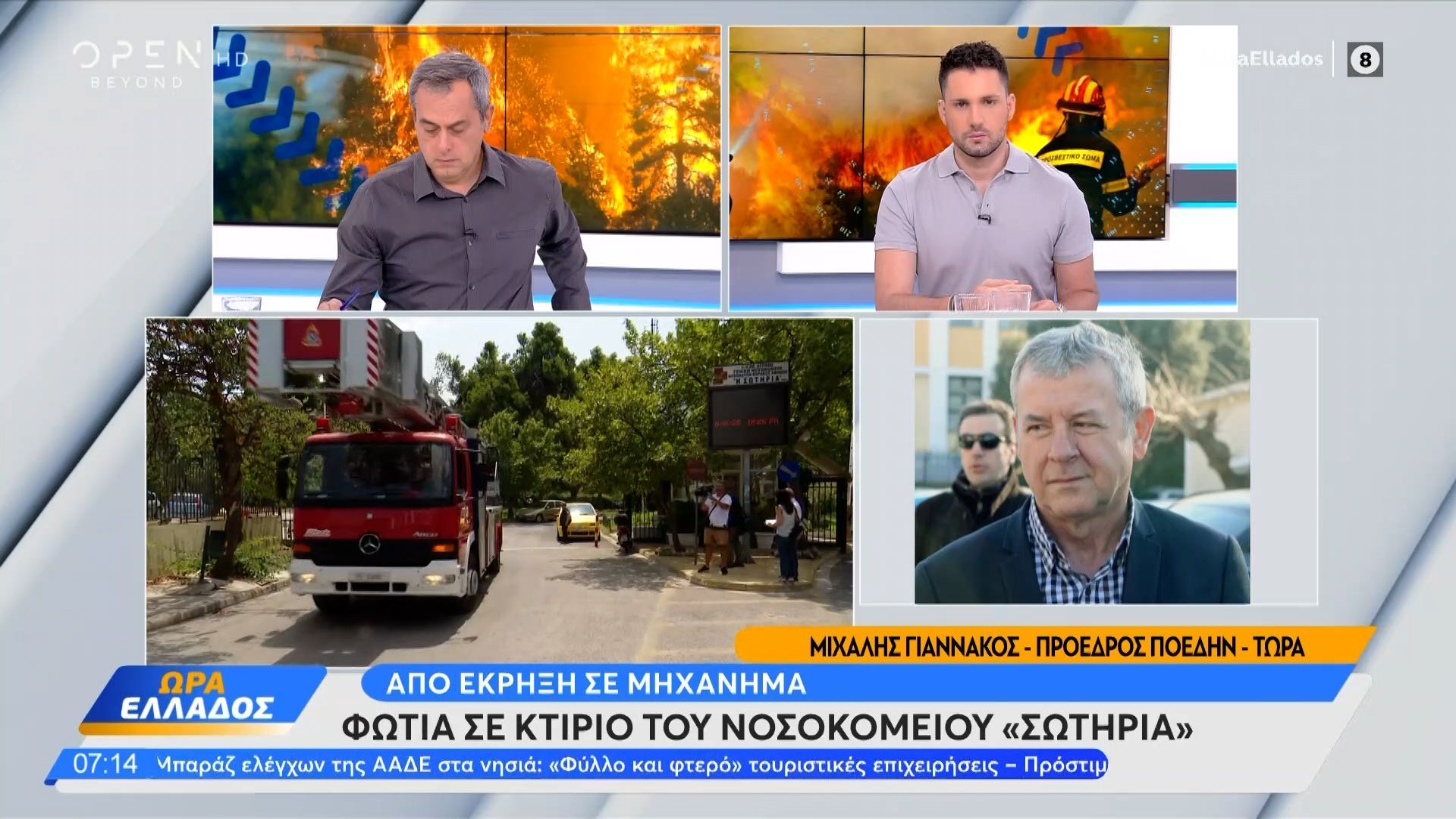 Μιχάλης Γιαννάκος: «Συνολικά 11 εγκαυματίες μετέφερε το ΕΚΑΒ»