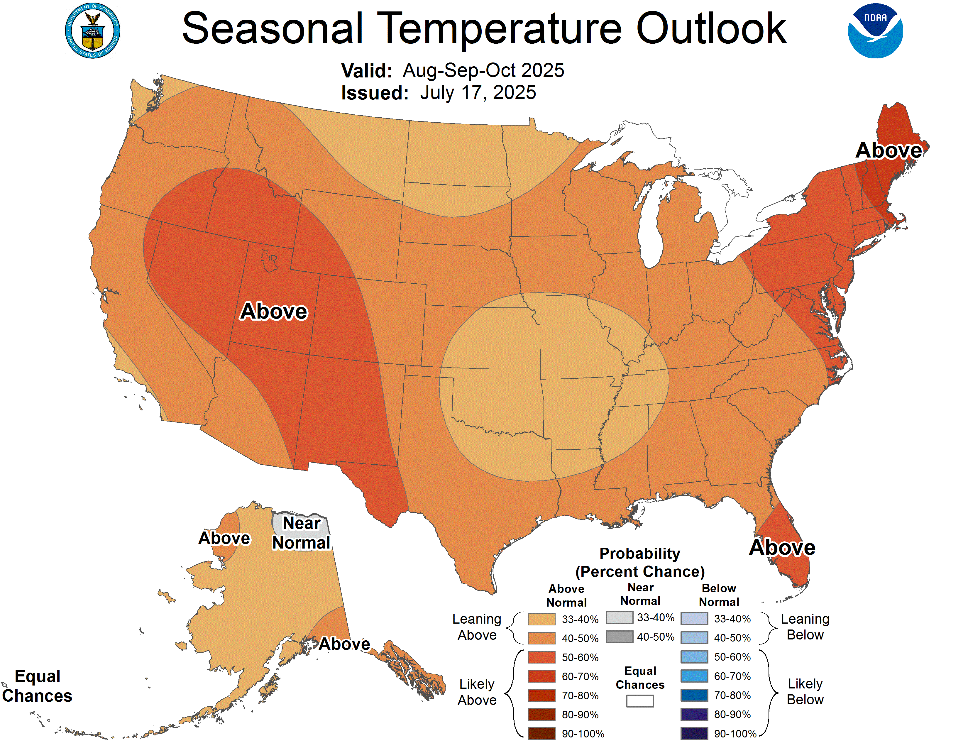 First glimpses of fall 2025 forecast warn of high temperatures across USA