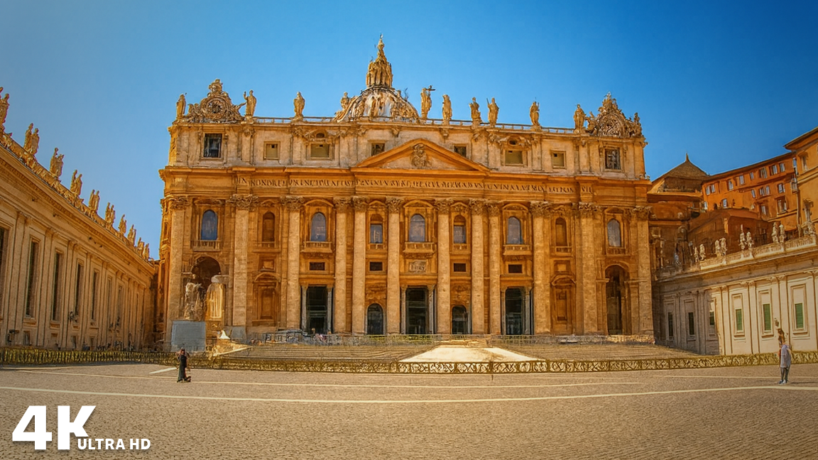 Rundgang auf dem Petersplatz und durch den Petersdom in der ...