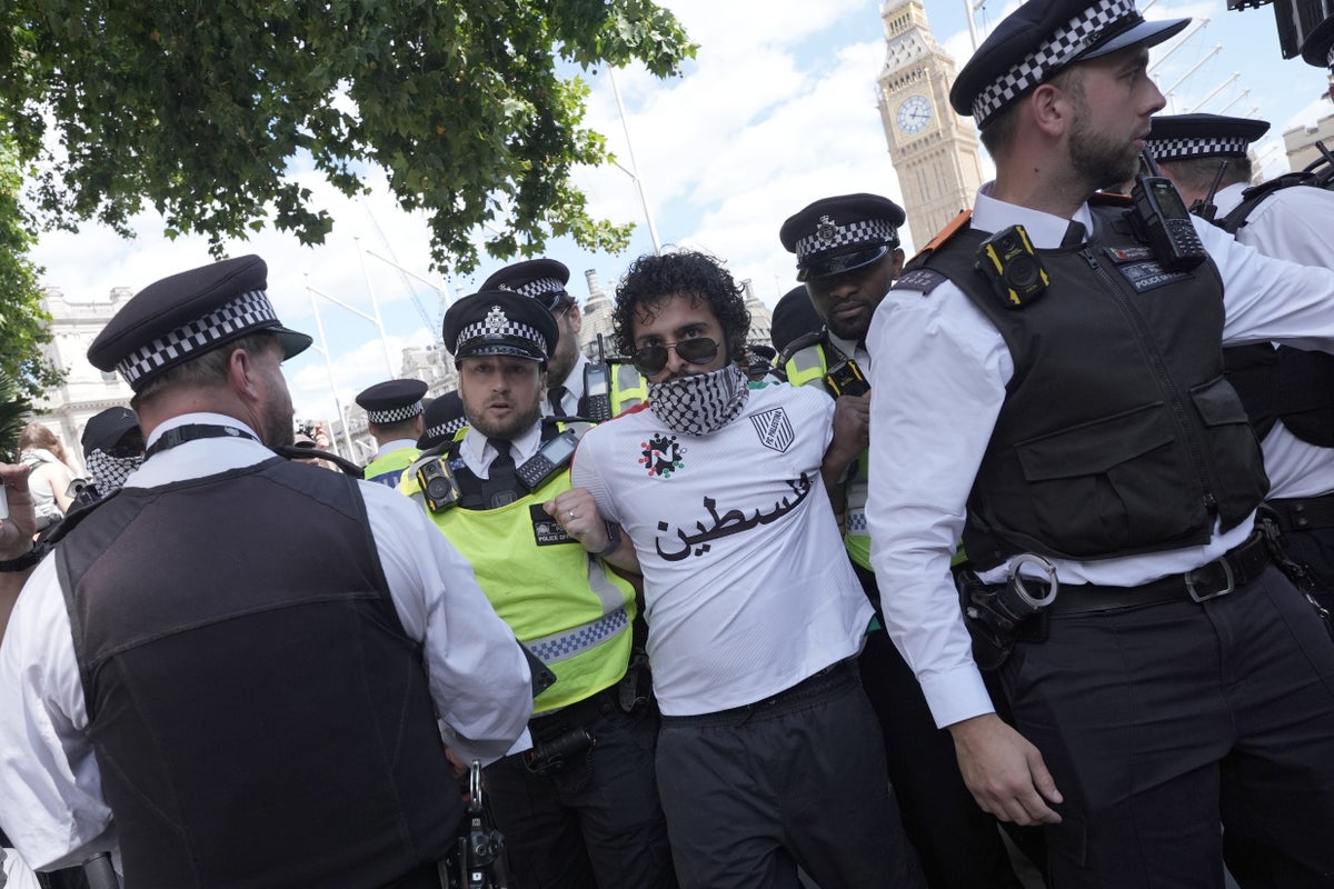 London protests live: Police arrest more than 450 people as hundreds ...