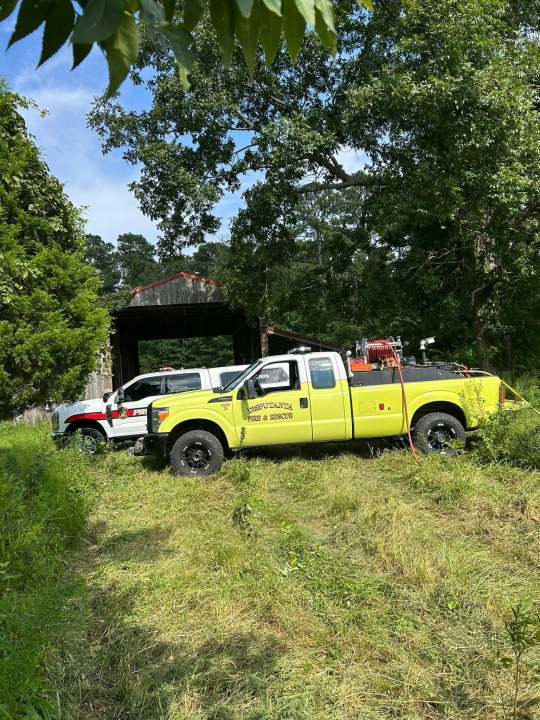 Farming vehicle went up in flames in Prince George