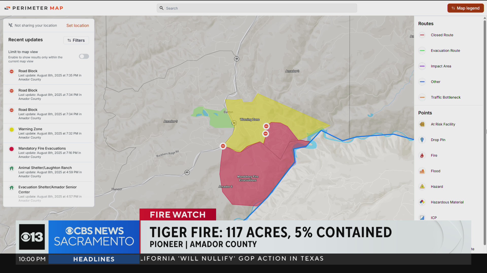 Tiger Fire burns 117 acres in Amador County