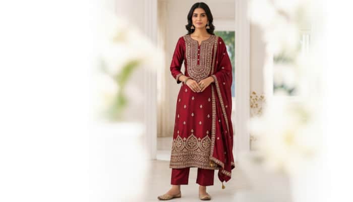 Best Embroidered Kurta Sets for Women on Amazon Great Freedom Festival ...