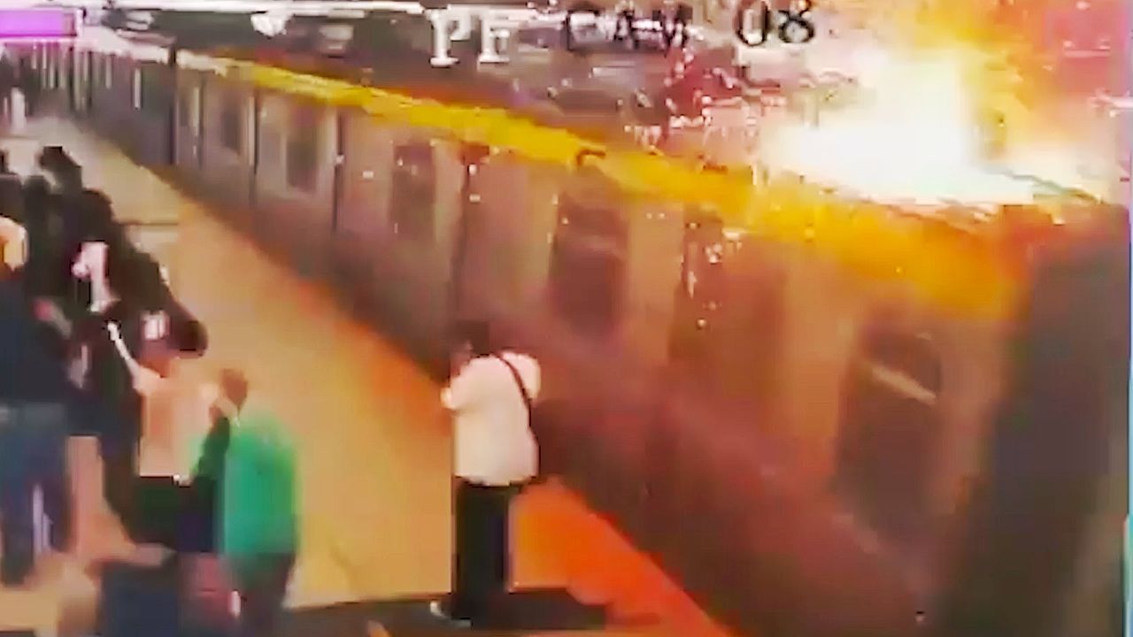 Passengers got shock of their life when lightning strikes train in Manila
