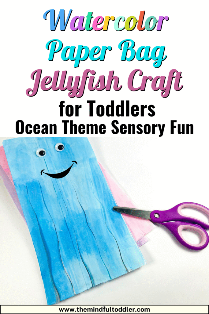 Fun Watercolor Paper Bag Jellyfish Craft for Toddlers