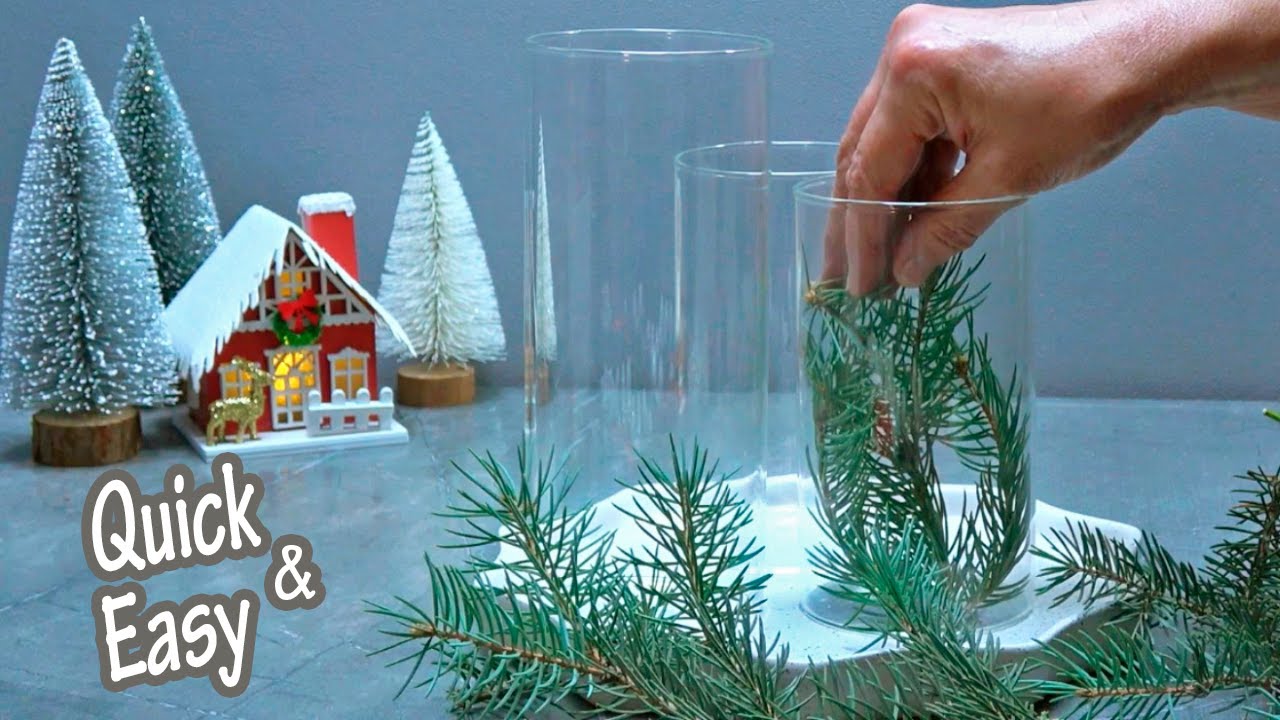 Spruce Branches in Jar DIY Decor