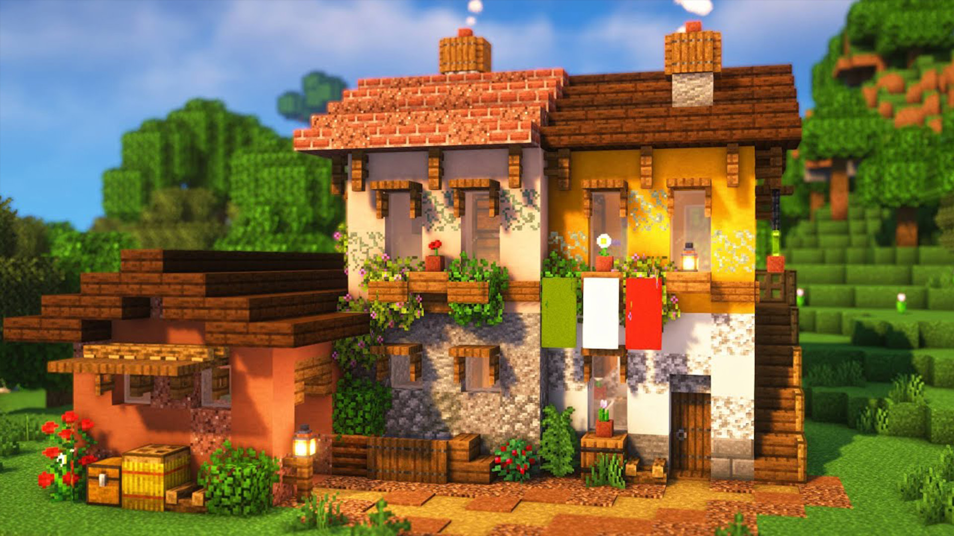 Minecraft 2-Player Italian Survival House Tutorial