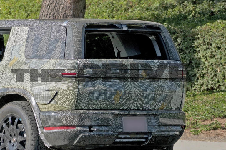 2026 Rivian R2 Spied With 4Runner-Like Dropdown Rear Window Down