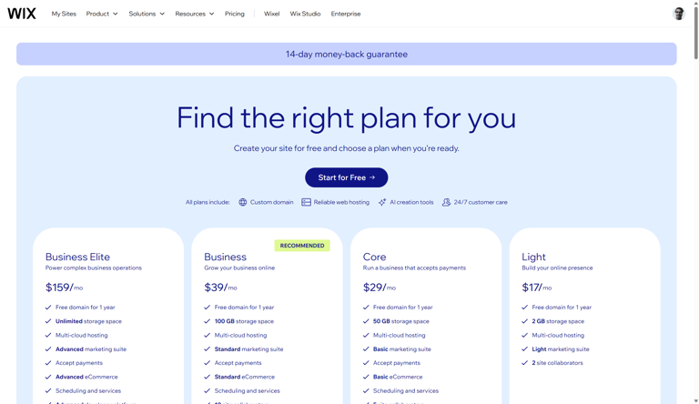How to build a website using Wix