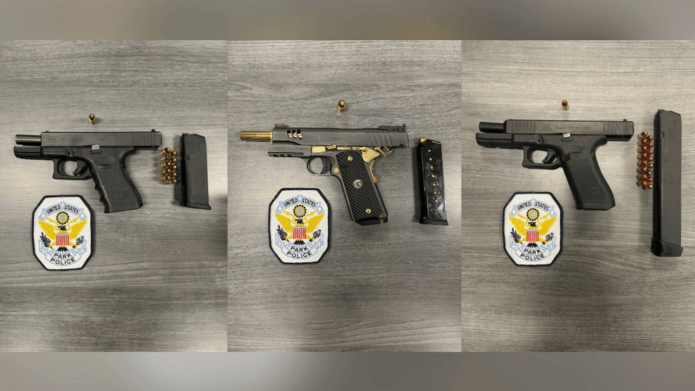 3 illegal guns recovered from DC neighborhoods by US Park Police