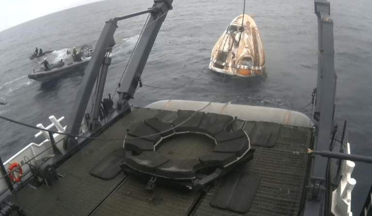 SpaceX astronauts splashdown safely off Southern California coast