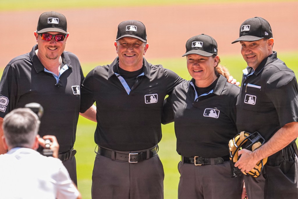 Fans give Jen Pawol plenty of support as she makes MLB history as first ...