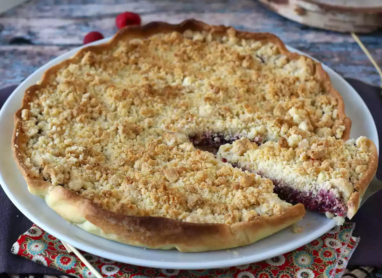 Tarte crumble express aux fruits rouges