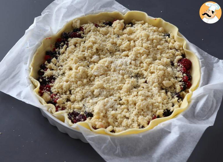 Tarte crumble express aux fruits rouges