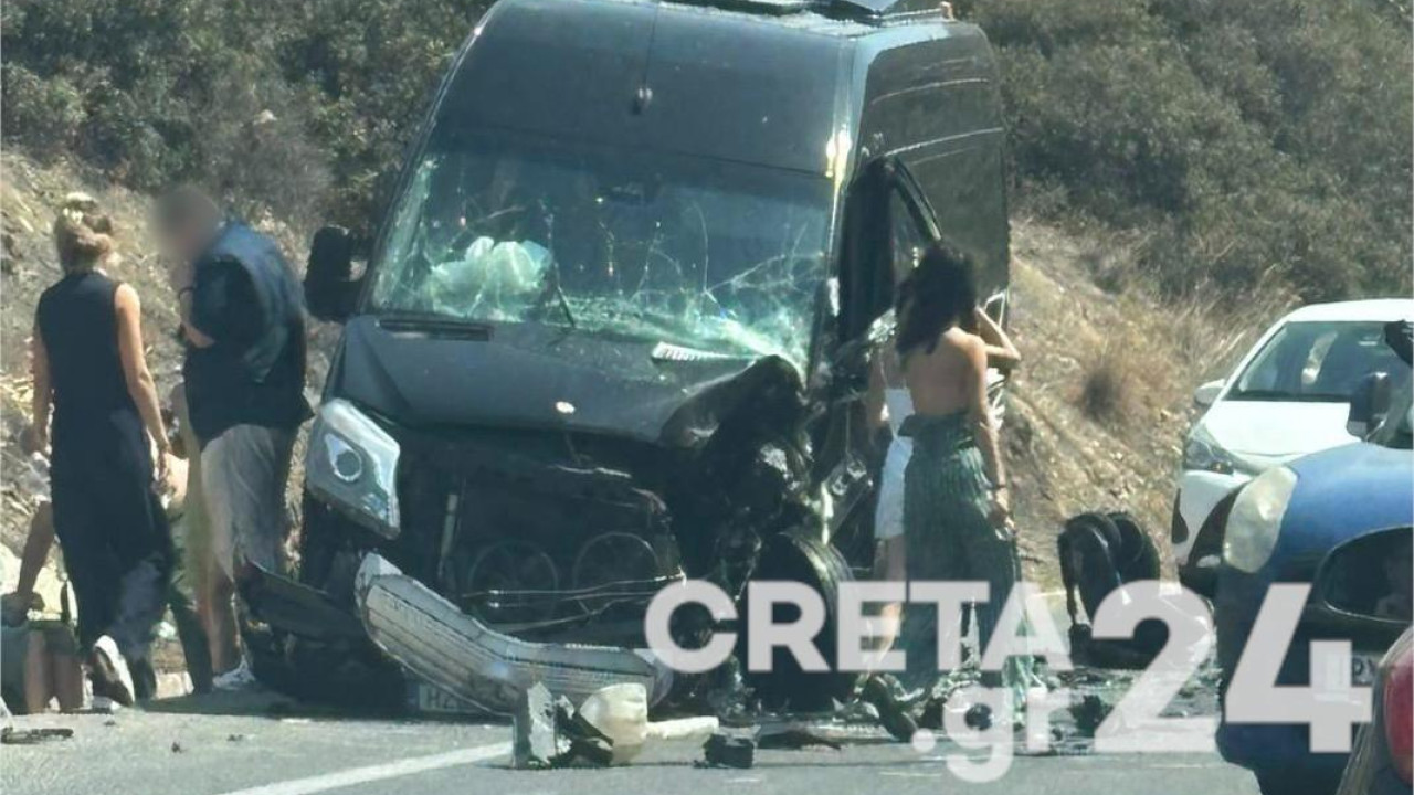Σοβαρό τροχαίο με πολλούς τραυματίες τουρίστες στην Κρήτη - Βίντεο