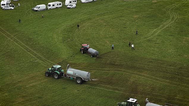 Farmer sprayed manure on hundreds of campers
