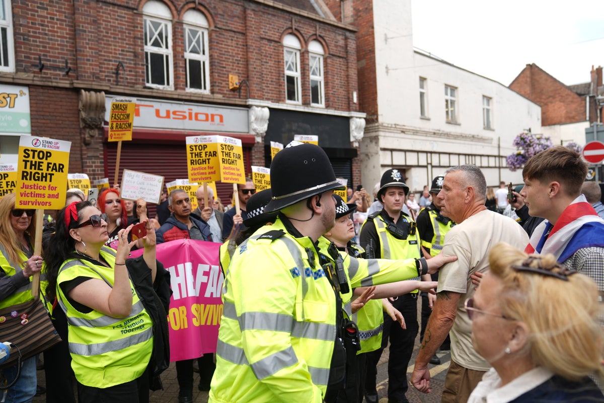 Protesters gather for anti-immigration demonstration