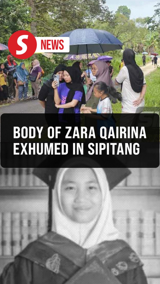 Crowd gathers in rain for Zara Qairina’s exhumation