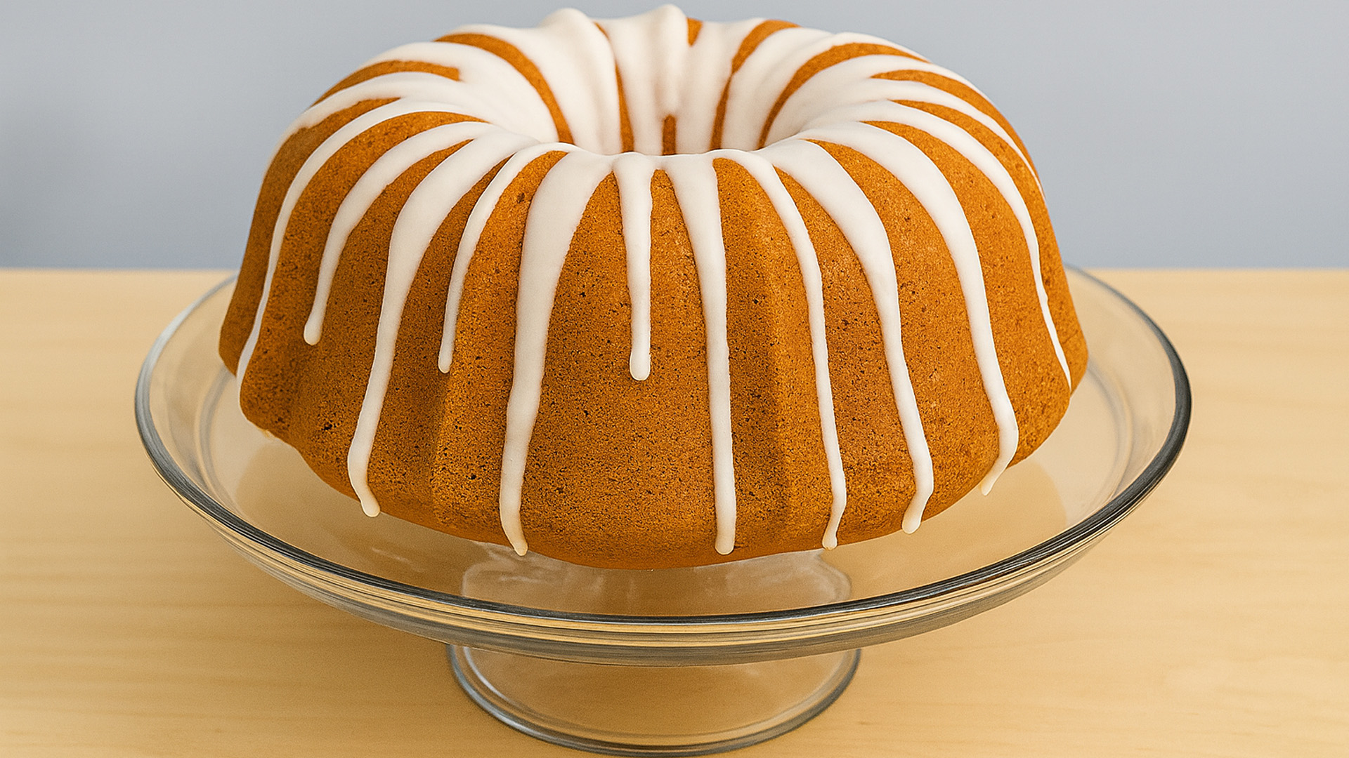 How To Make Striped Iced Bundt Cake – Even glaze lines over golden crust