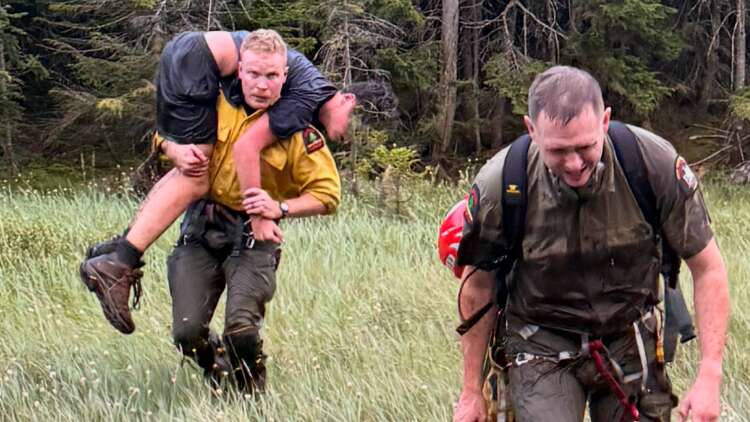 Forest rangers carry teen through waist-deep swamp in Adirondacks
