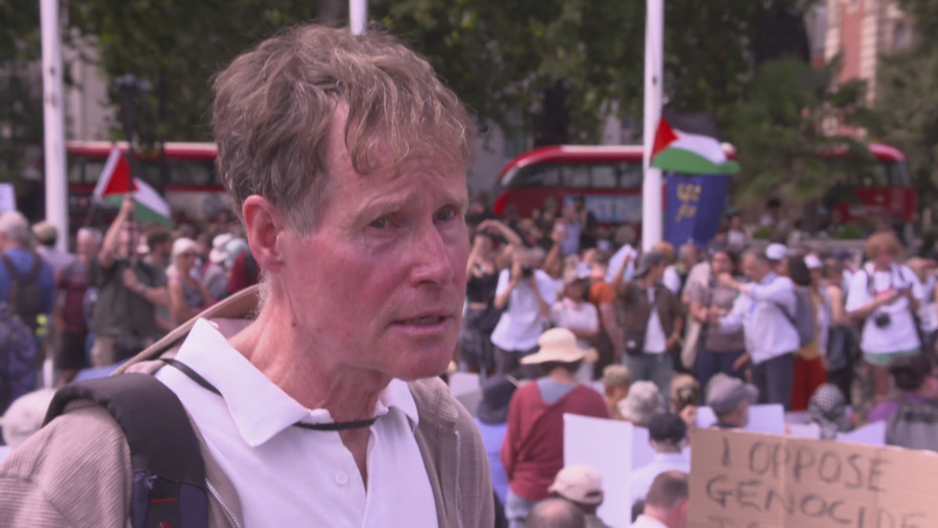 Protesters at Parliament Square Palestine Action demo