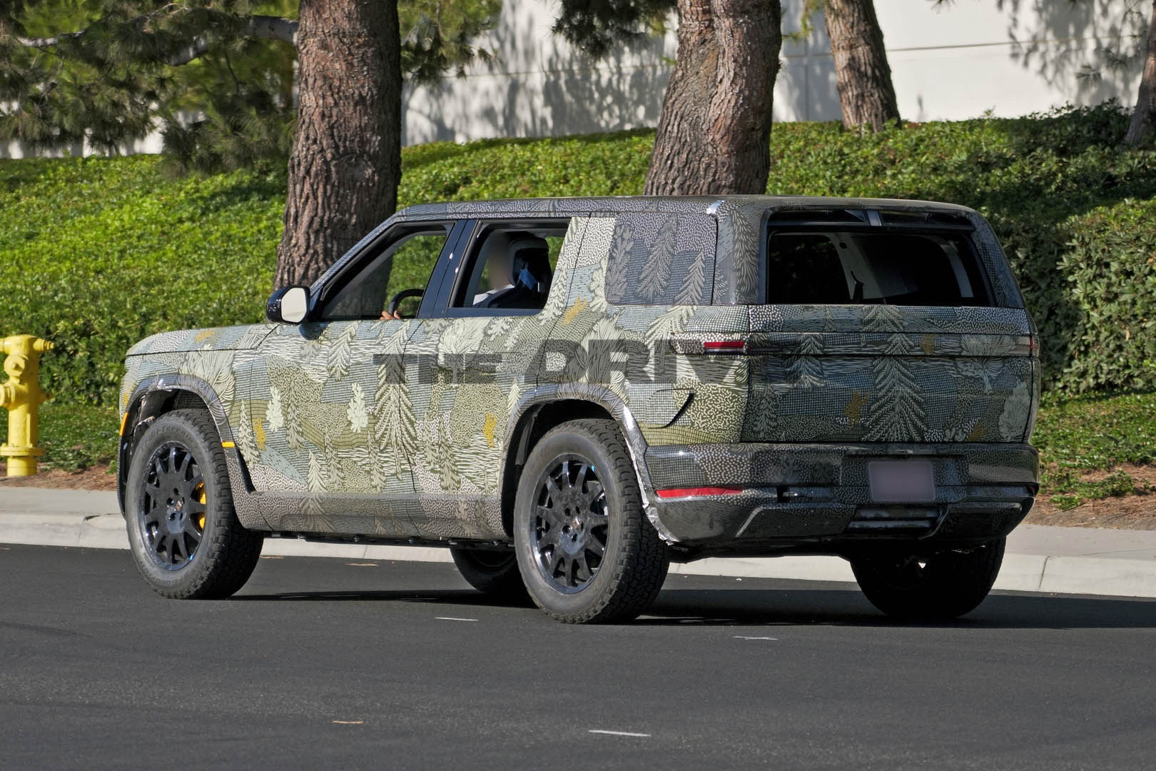 2026 Rivian R2 Spied With 4Runner-Like Dropdown Rear Window Down