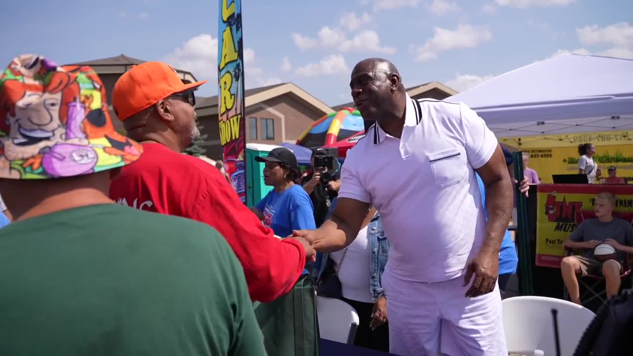 Magic Johnson Back in Lansing for Car Show Honoring Dad and Supporting ...