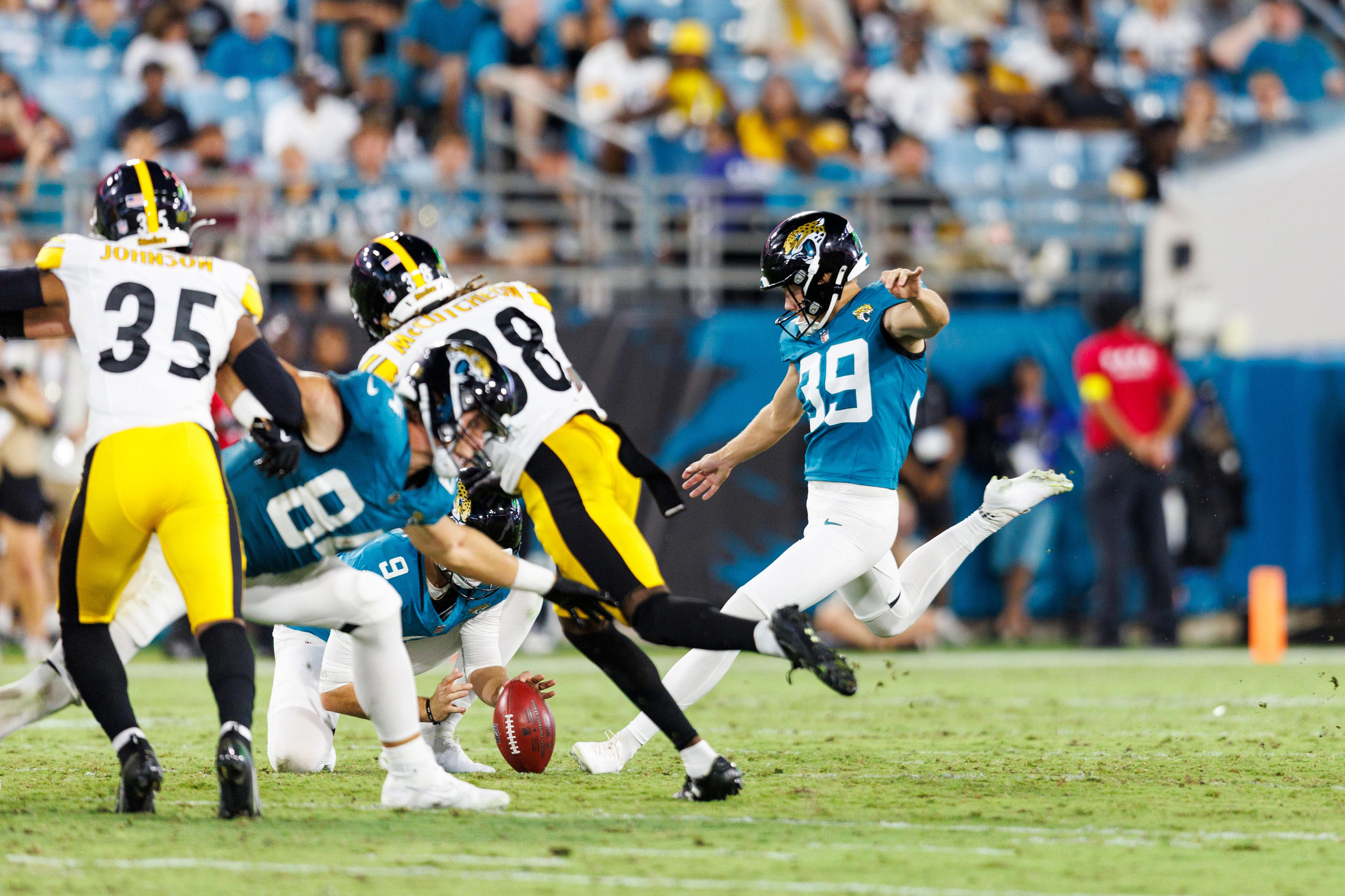 A Jaguars kicker just made the longest unofficial field goal in NFL history