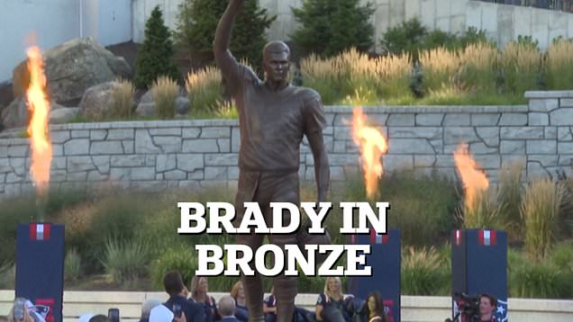 Brady 'humbled' as Patriots unveil 12-foot statue of QB legend