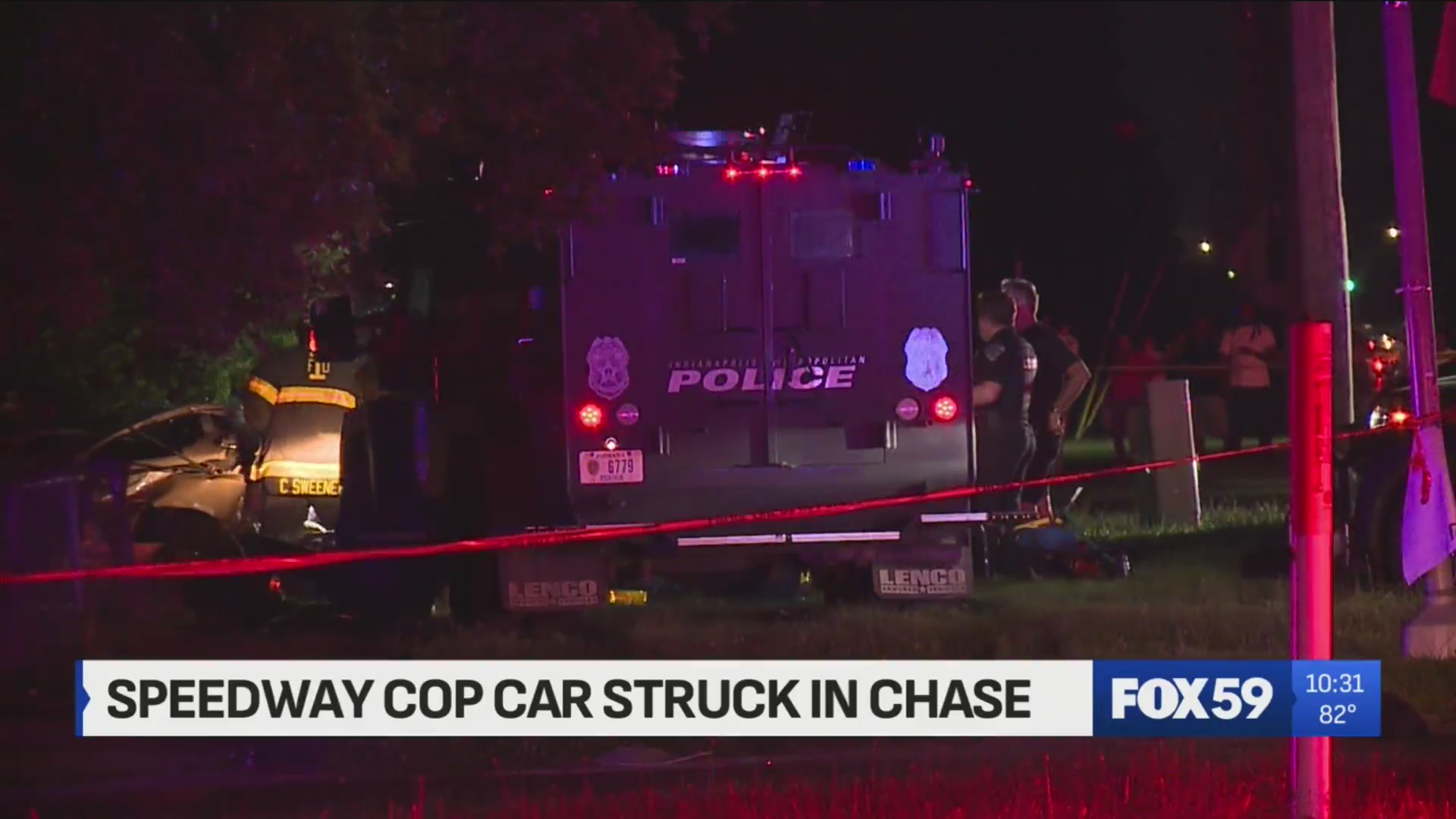 Speedway PD: Suspect struck officer’s car during vehicle chase