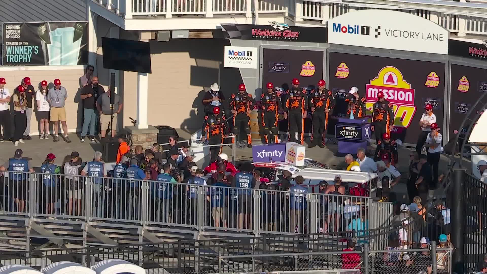 Connor Zilisch alert, speaking after fall in Victory Lane at Watkins Glen