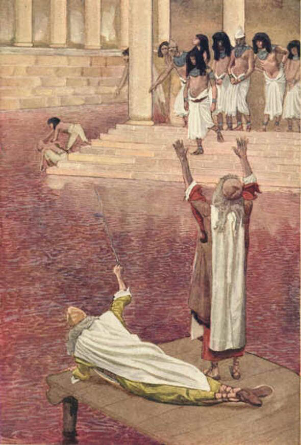 Locals panic as Sea of Galilee turns blood red in Biblical scenes