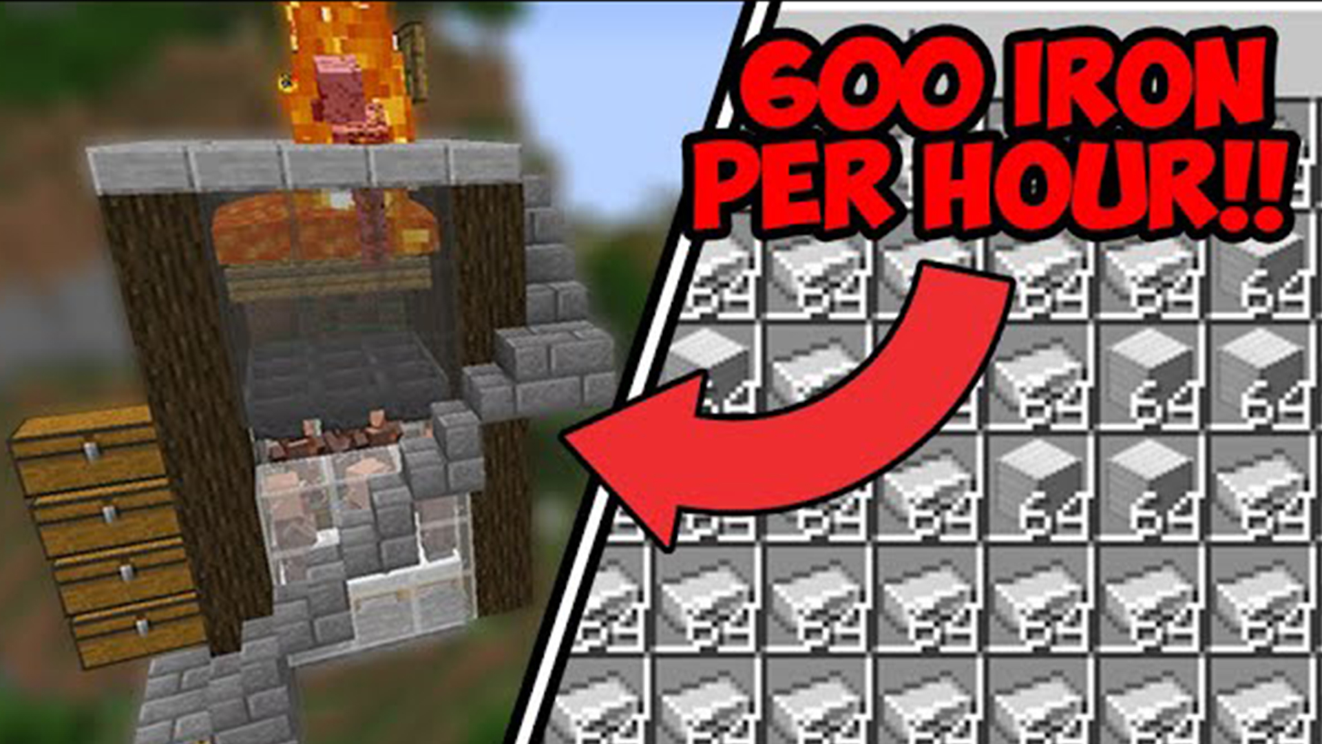 600+ Iron/Hour Iron Farm – Minecraft 1.19+ (Easy Survival Build)