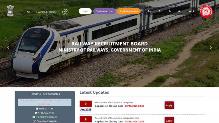 RRB NTPC Result 2025: CBT 1 Graduate results soon at rrbcdg.gov.in ...