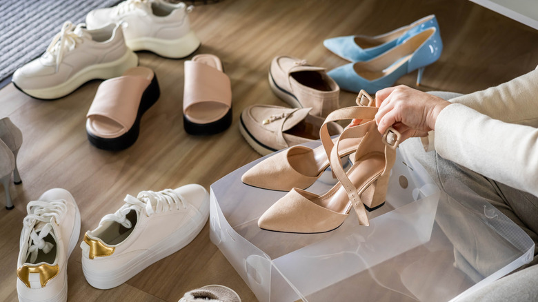 Turn The Space Under Your Dresser Into Extra Shoe Storage With A Dollar ...