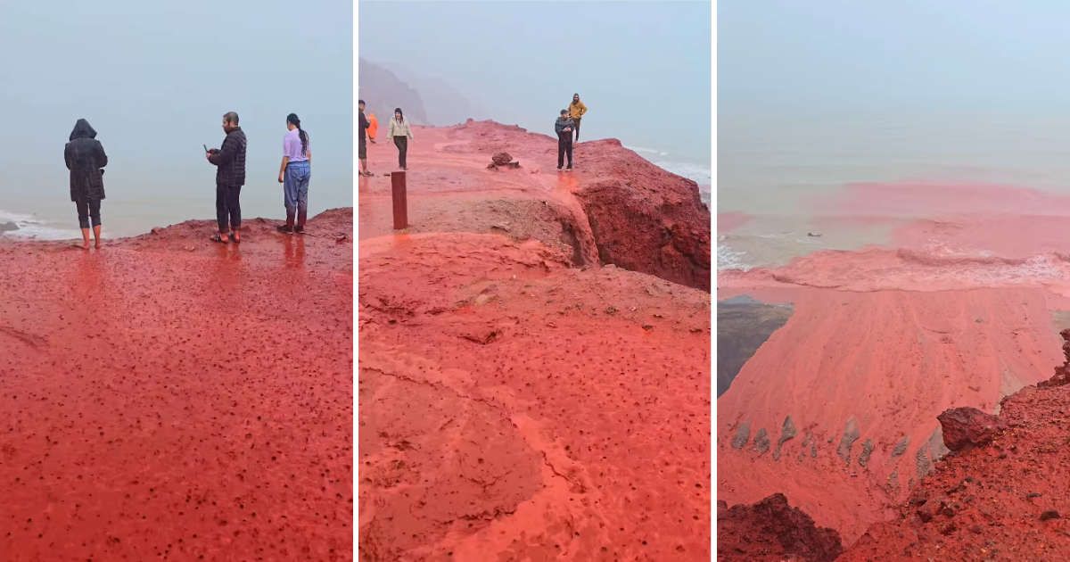 Surreal Footage Shows ‘Blood Rain’ Pouring Over Iran’s Rainbow Island ...