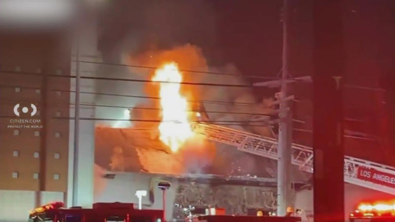 Small explosion reported during early-morning fire near L.A. battery ...