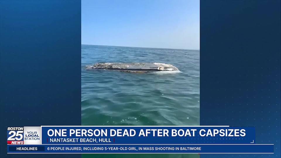 Person pulled from capsized boat off Nantasket Beach has died, State ...