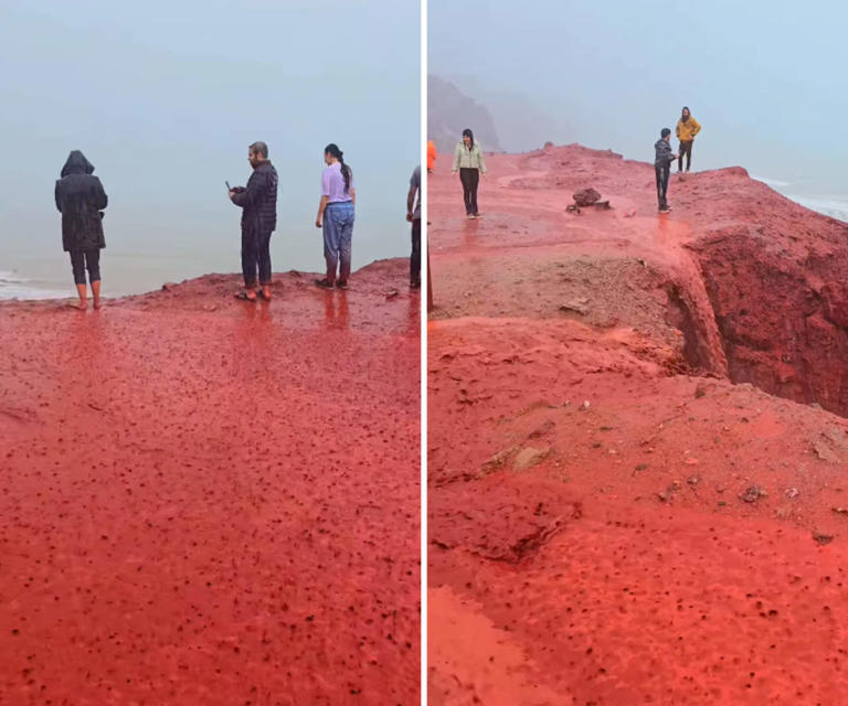 Surreal Footage Shows ‘Blood Rain’ Pouring Over Iran’s Rainbow Island ...