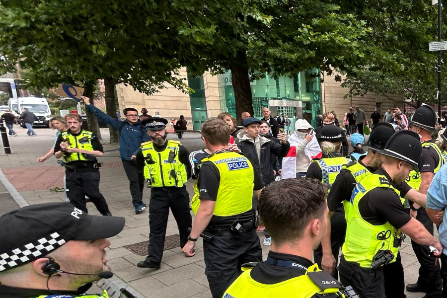 8 pictures as asylum hotel protesters gather in Newcastle