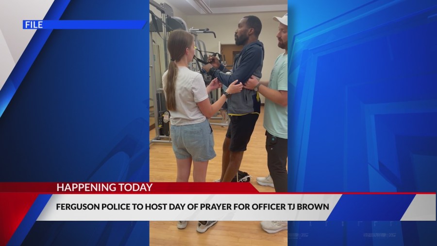 Ferguson hosts prayer and healing day for Officer T.J. Brown