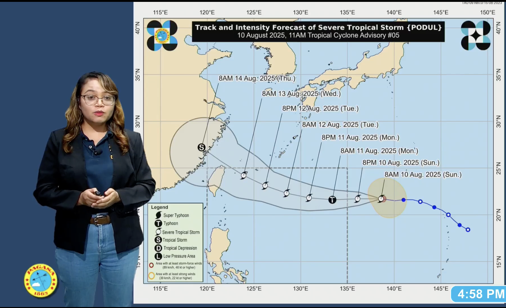 Podul maintains strength as it moves westward, nearer PAR