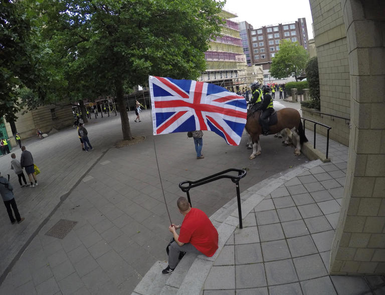 Photos as anti immigration protesters return to Newcastle hotel as ...