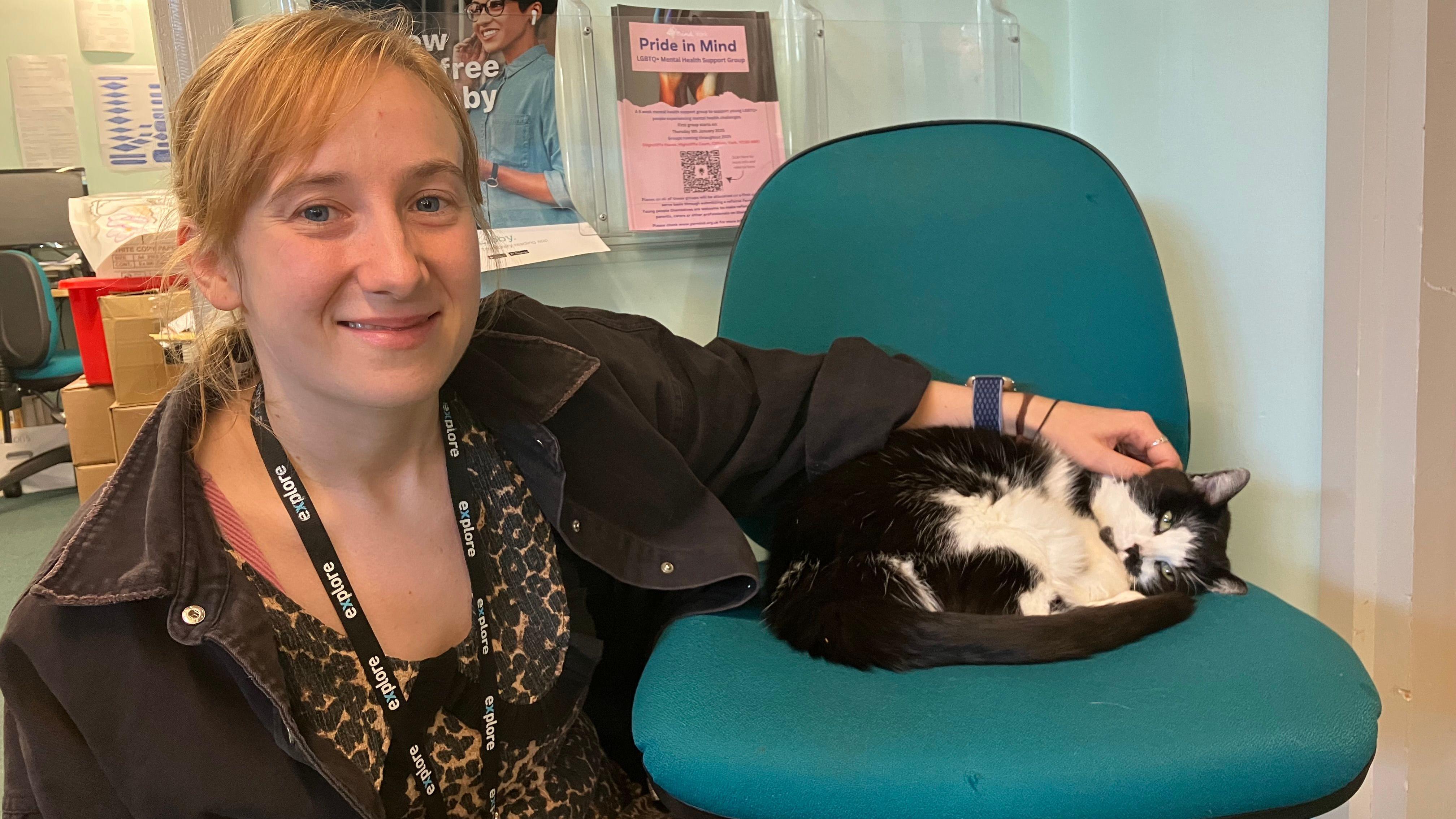 'Betty the cat makes a great mascot for the library'