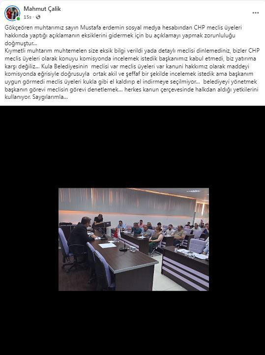 Kula belediye meclisinde ’pomza ocağı’ tartışması