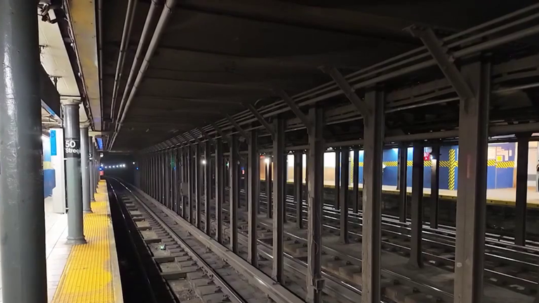 Man pushed onto tracks at NYC subway station; suspect still on the loose