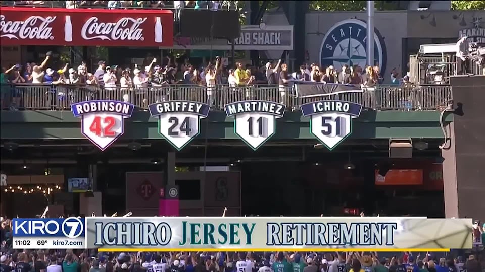 VIDEO: Mariners retire Ichiro's number