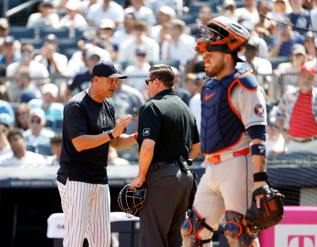 Yankees’ Aaron Boone ejected for MLB-leading fifth time this year
