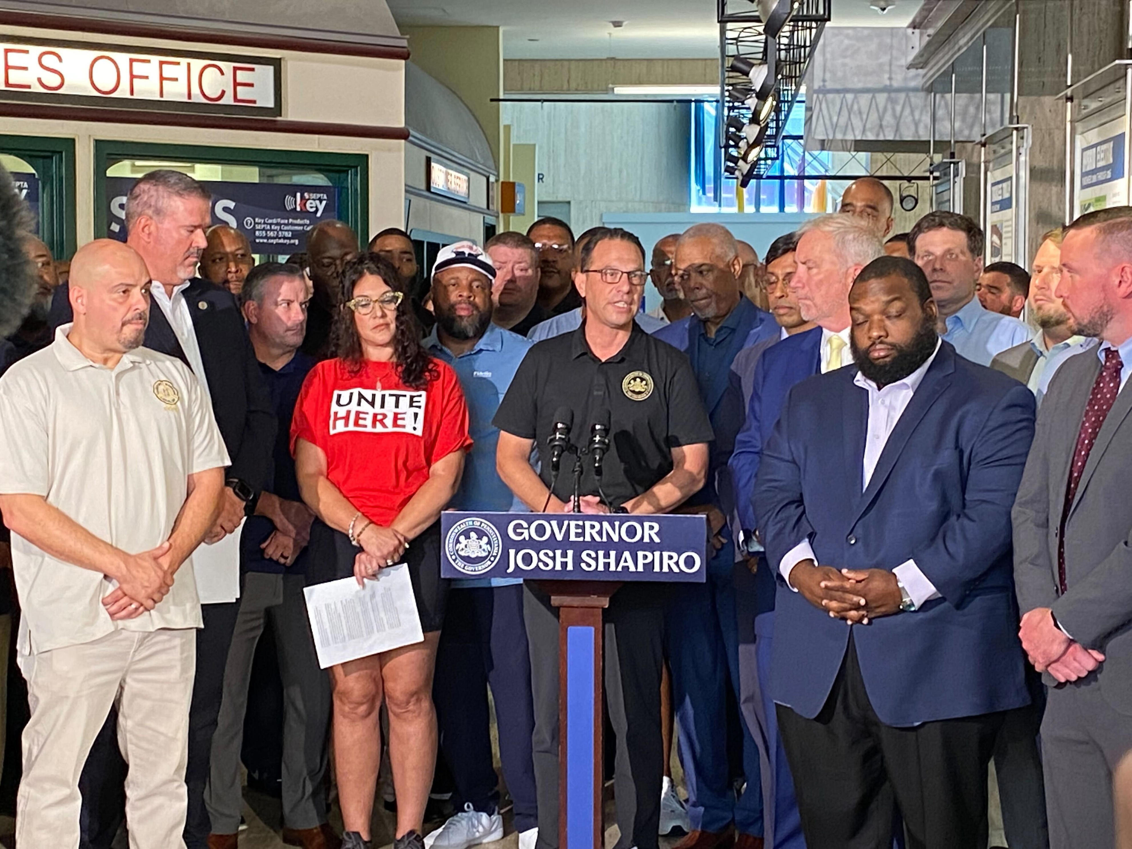 ‘The time to act is now’: At SEPTA HQ, Shapiro calls on GOP-led Senate ...